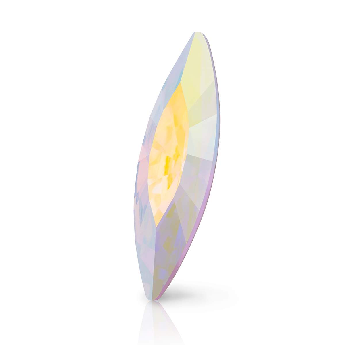 Preciosa Maxima Crystal AB Slim Navette 35x9.5mm 1 Piece: Glitz and Glamour