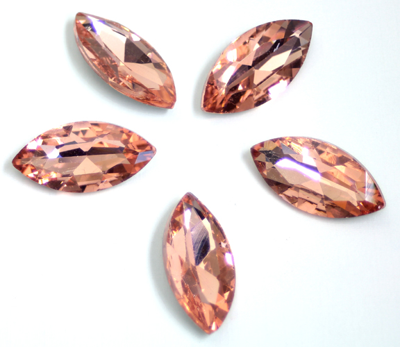 413 Glitzstone Light Peach Pointed Back Navette Rhinestones: Glitz and ...